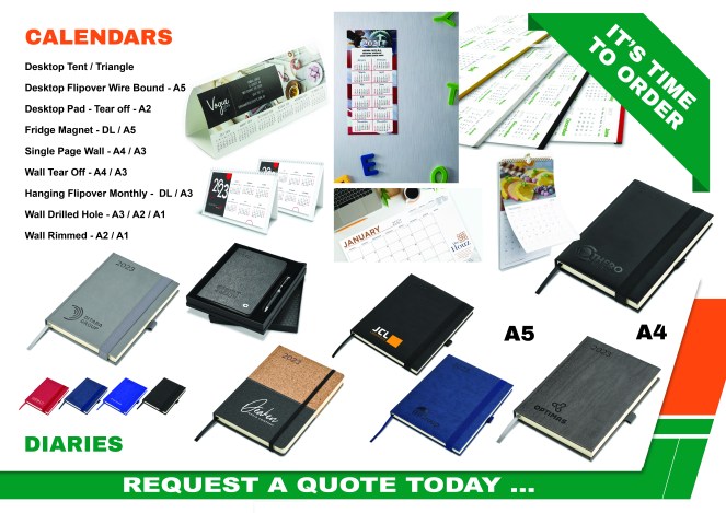 Calendars and Diaries ! – Minuteman Press Pinetown